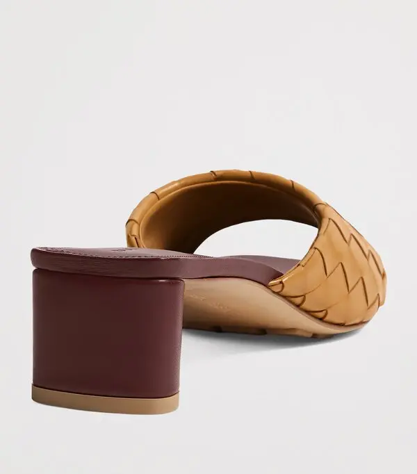 Bottega Veneta Lambskin Livia Heeled Mules - Brown