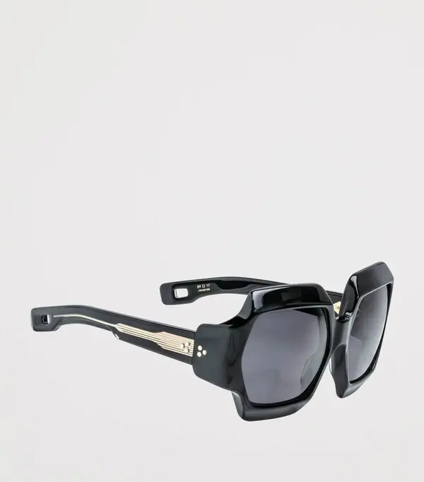 JACQUES MARIE MAGE Grand Funk Hexagonal Sunglasses