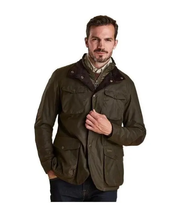 Barbour Logo Embroidered High-neck Jacket