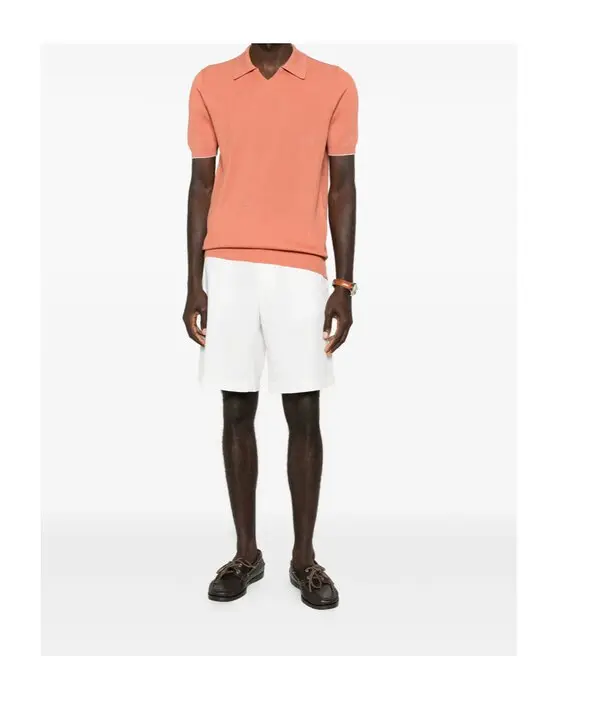 Brunello Cucinelli V-neck Ribbed T-shirt