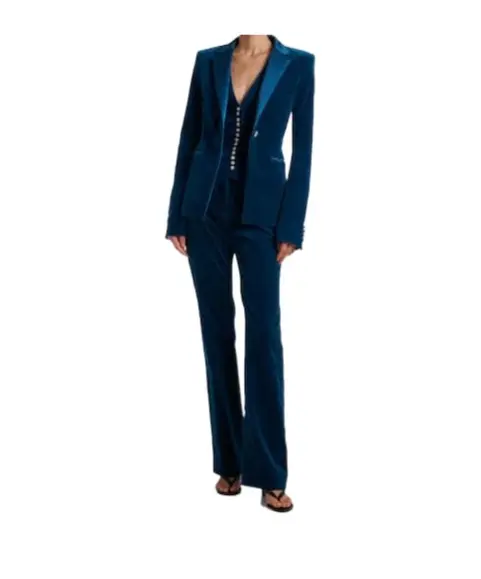 Rabanne Cotton-blend Velvet And Satin Blazer