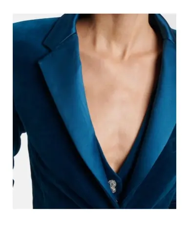 Rabanne Cotton-blend Velvet And Satin Blazer