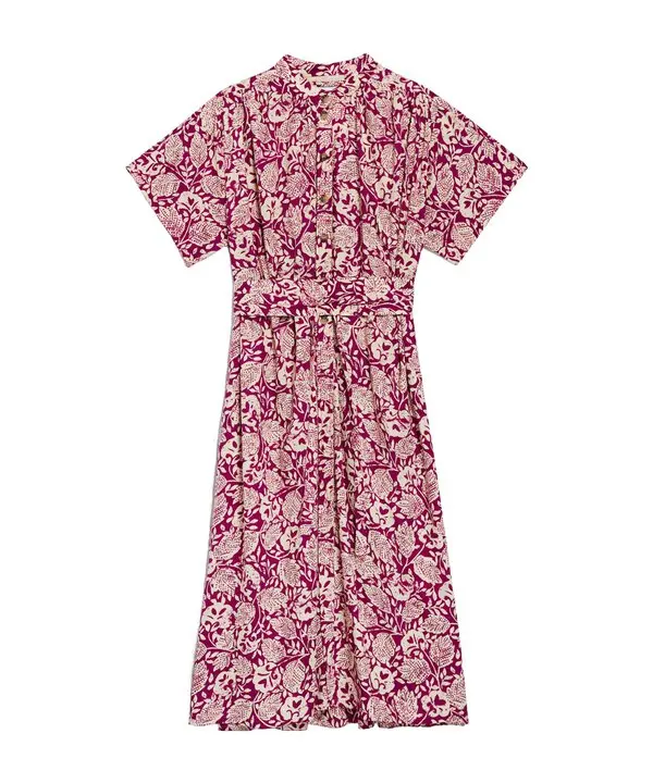 Vanessa Bruno Short Sleeve Printed Midi Dress