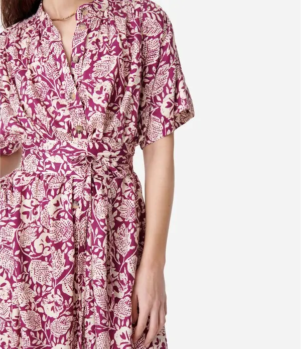 Vanessa Bruno Short Sleeve Printed Midi Dress