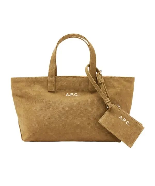A.p.c. Small Le Drummer Logo-embroidered Canvas Tote Bag - Light Brown