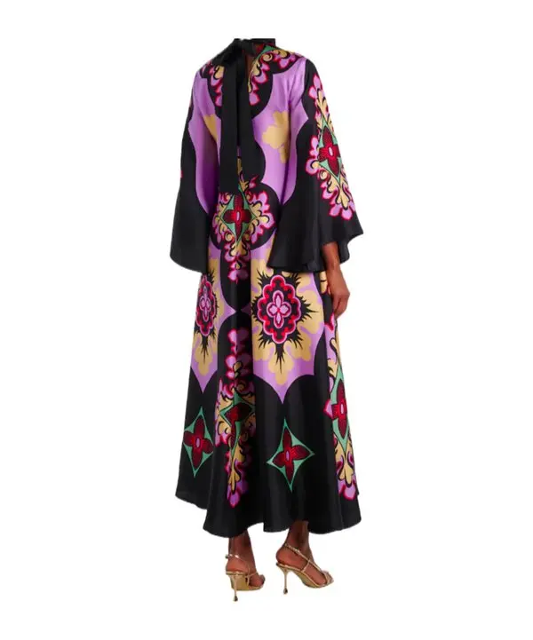La DoubleJ Printed Silk Maxi Dress