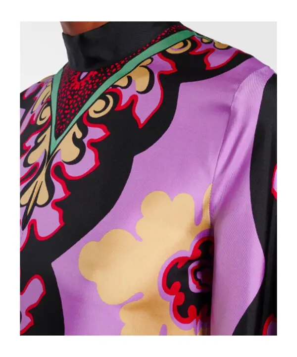 La DoubleJ Printed Silk Maxi Dress