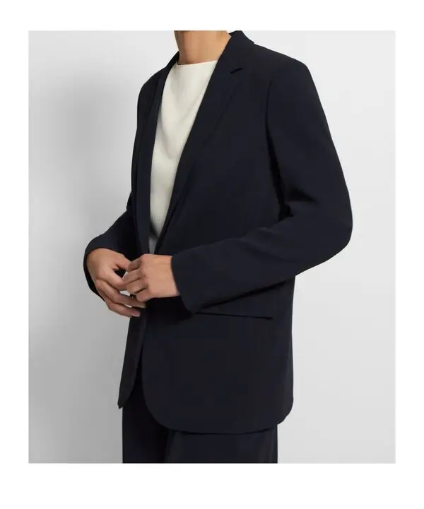 Theory Single-breasted Plissé Blazer