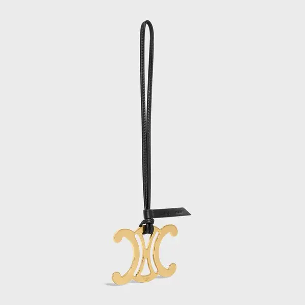 Celine Maxi Triomphe Charm In Metal And Smooth Lambskin