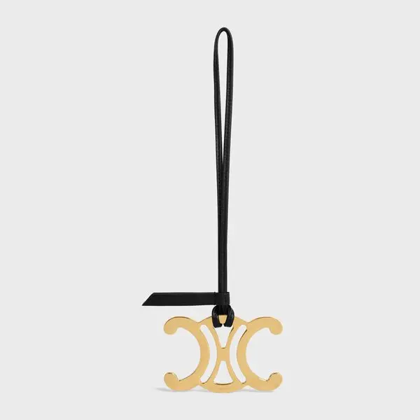 Celine Maxi Triomphe Charm In Metal And Smooth Lambskin