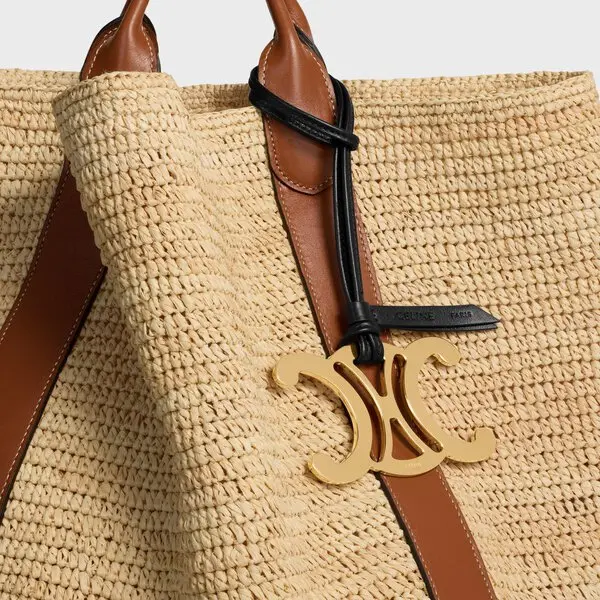 Celine Maxi Triomphe Charm In Metal And Smooth Lambskin