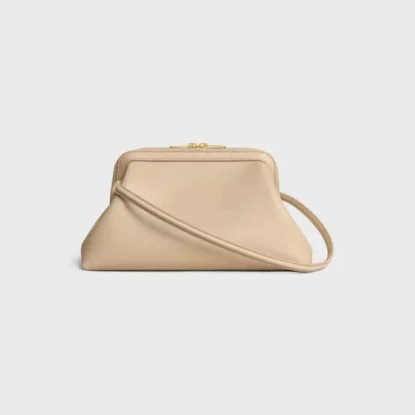 Celine Small Doctor Pouch In Supple Natural Calfskin - Dark Ivory