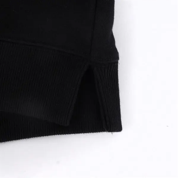 Celine Cotton Fleece Sweatshirt - Black/white/red