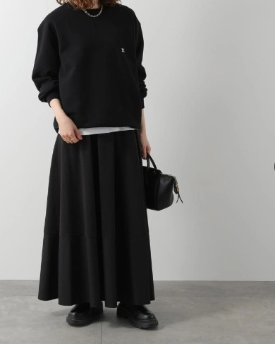 Celine Cotton Fleece Sweatshirt - Black/white/red