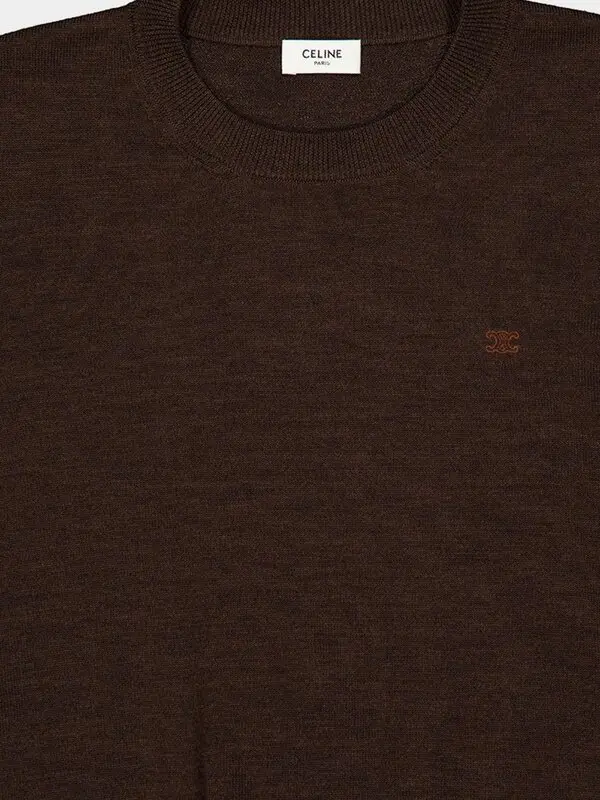Celine Crewneck Sweater In Fine Wool