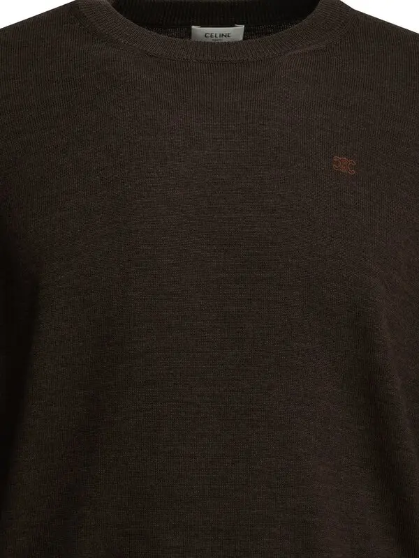 Celine Crewneck Sweater In Fine Wool
