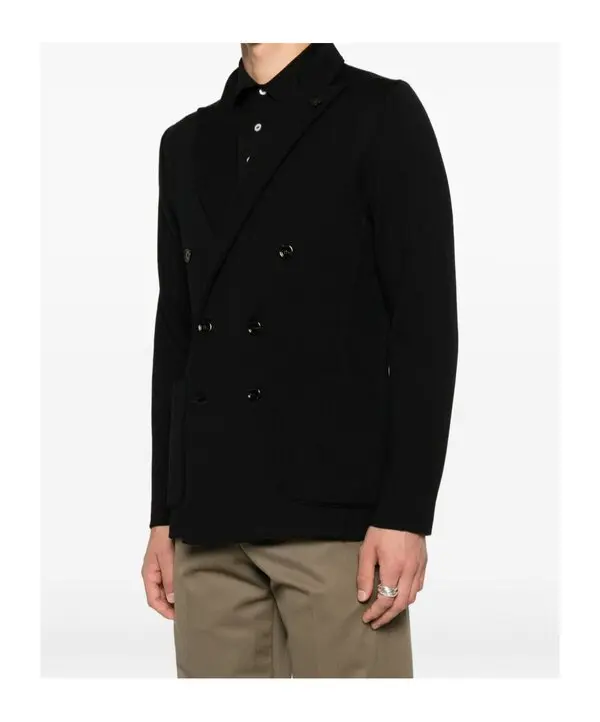 LARDINI Double Breasted Knitted Blazer