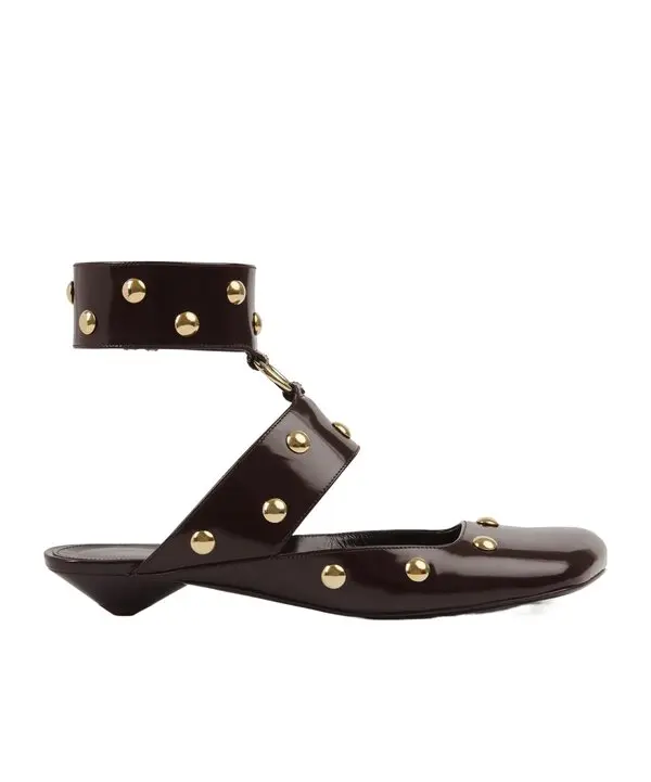 Chloé Embellished Ankle Strap Sandals - Dark Purple