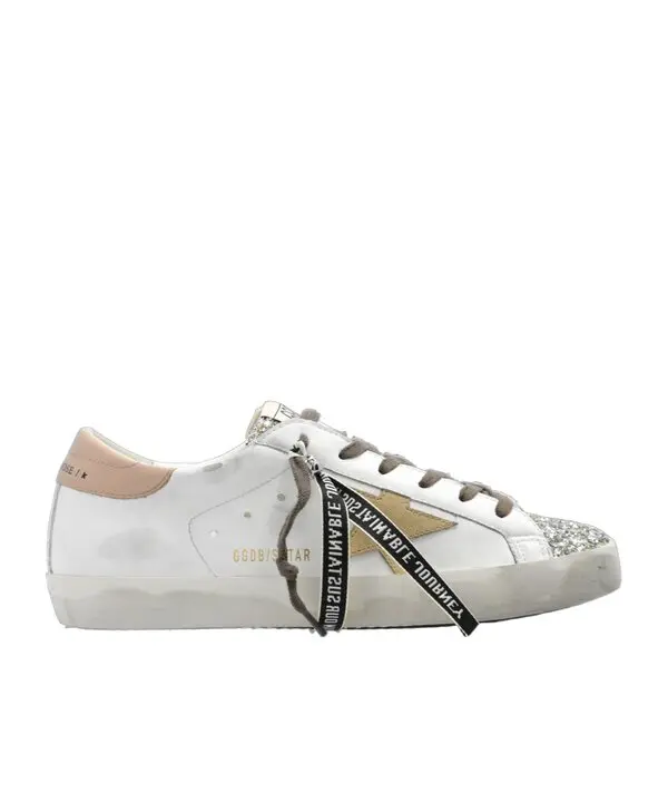 GOLDEN GOOSE Star Patch Glittered Sneakers