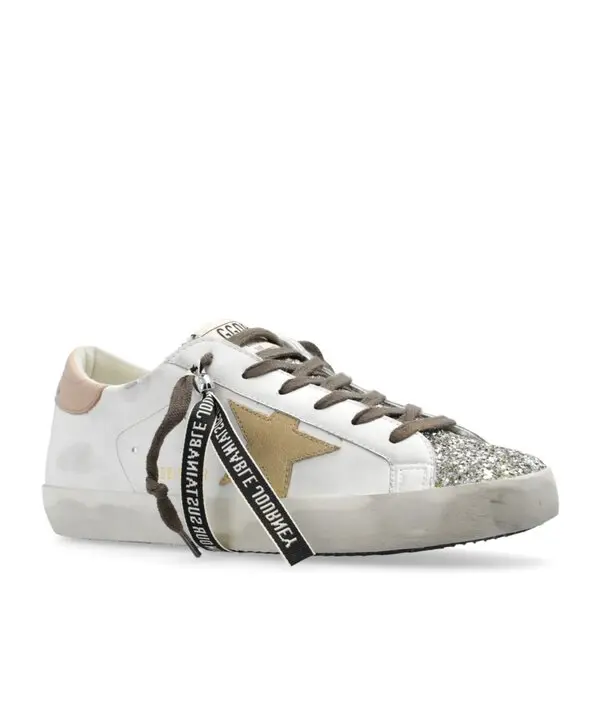 GOLDEN GOOSE Star Patch Glittered Sneakers