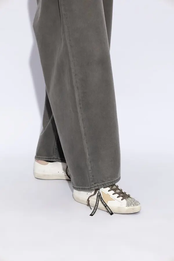 GOLDEN GOOSE Star Patch Glittered Sneakers