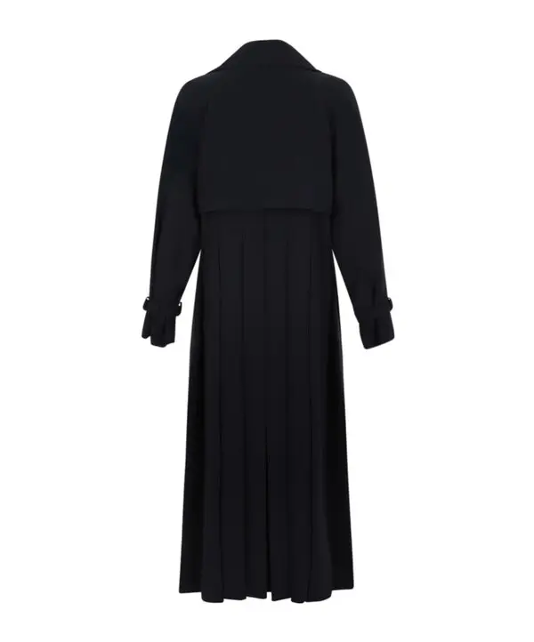 Max Mara Double-breasted Compact Cady Trench Coat - Midnight Blue