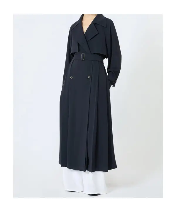 Max Mara Double-breasted Compact Cady Trench Coat - Midnight Blue