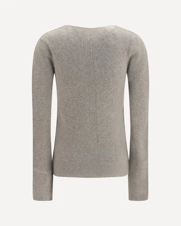 Rick Owens Ribbed V-neck Knitted Sweater