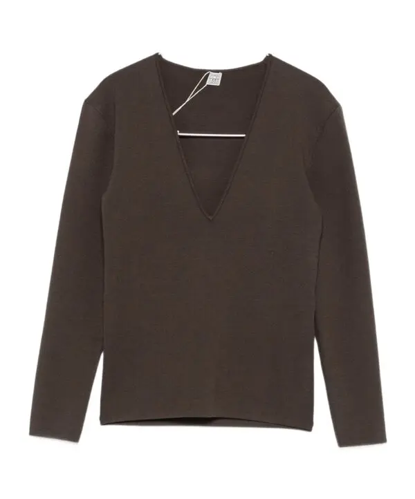 TOTEME V-neck Long-sleeve Sweater - No