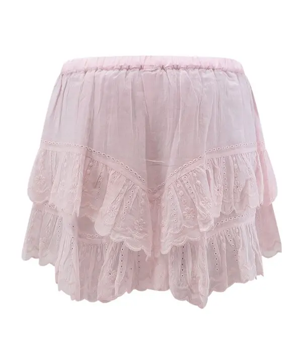 Isabel Marant Étoile Flounced Embroidered Shorts