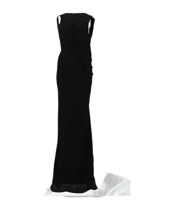 TOM FORD Draped Back Maxi Dress - Black