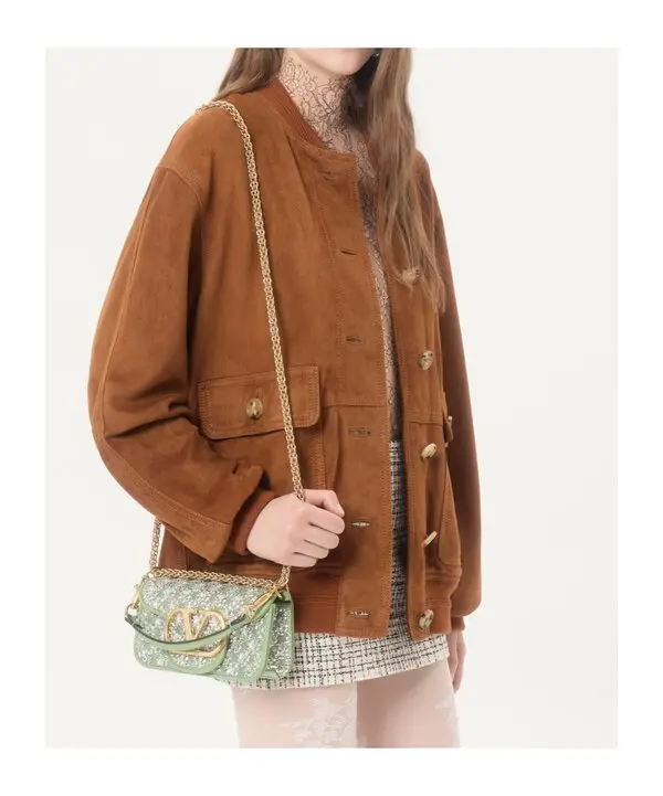 Valentino Garavani Locò Small Embroidered Shoulder Bag