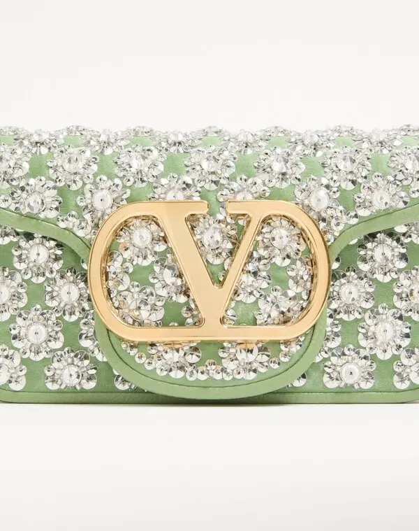 Valentino Garavani Locò Small Embroidered Shoulder Bag