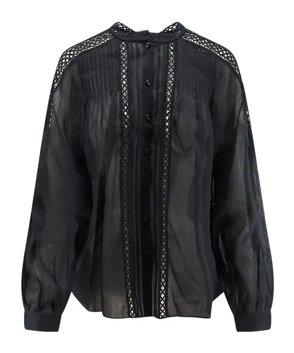 Isabel Marant Étoile Embroidered Trim Long Sleeved Shirt