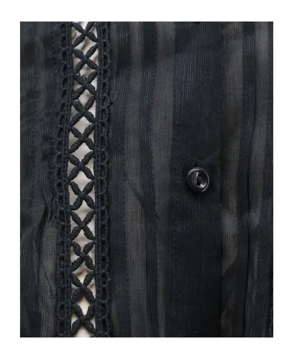 Isabel Marant Étoile Embroidered Trim Round Neck Long Sleeved Shirt