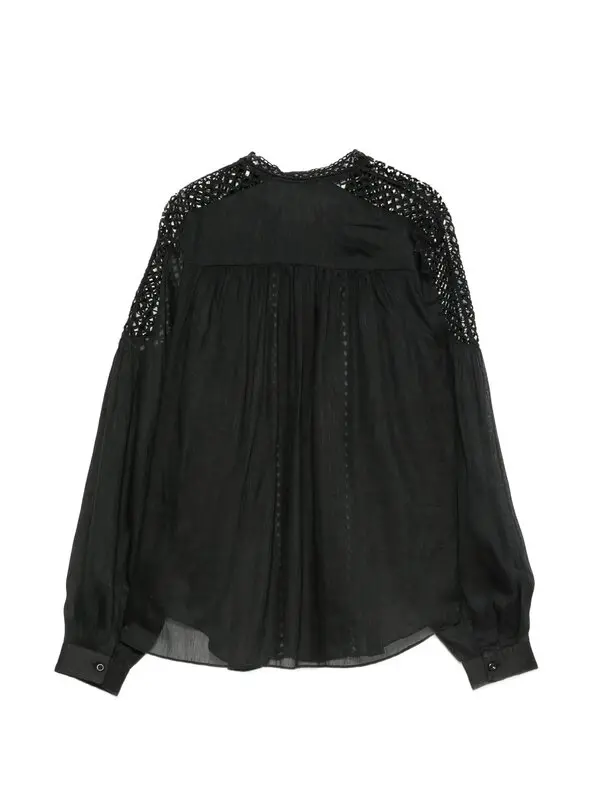 Isabel Marant Étoile Embroidered Trim Round Neck Long Sleeved Shirt