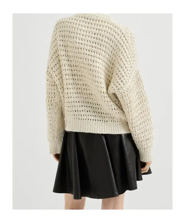 Brunello Cucinelli Open-knit Sequined Sweater