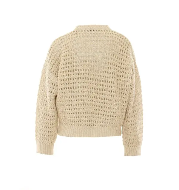 Brunello Cucinelli Open-knit Sequined Sweater
