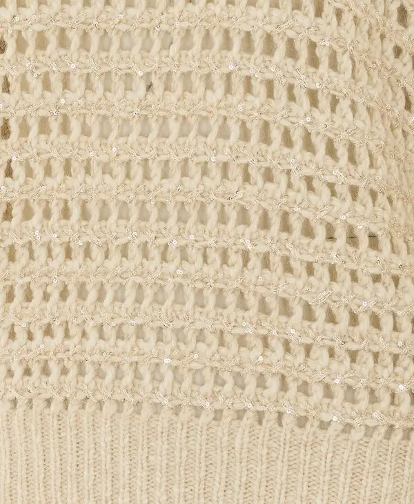 Brunello Cucinelli Open-knit Sequined Sweater
