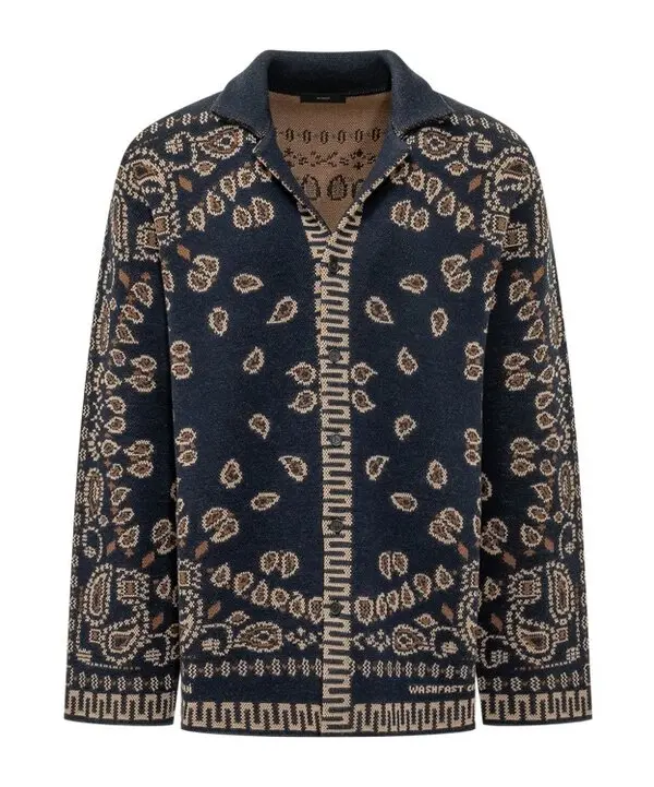 Alanui Bandana Jacquard Polo Shirt