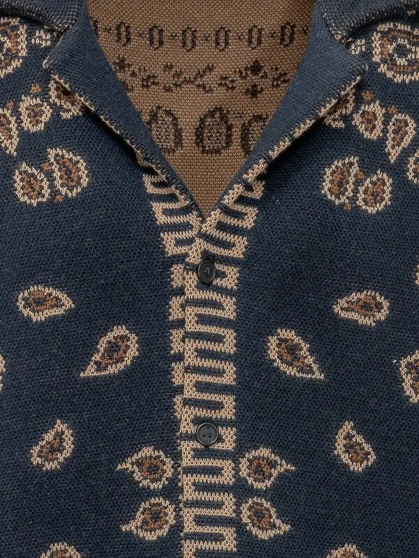 Alanui Bandana Jacquard Polo Shirt