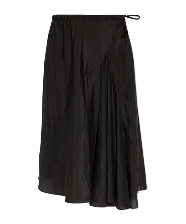 Dries Van Noten Striped Skirt - Brown