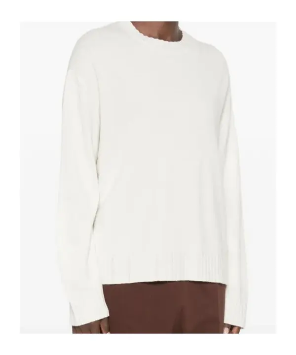 Fabiana Filippi Ribbed-trim Crew-neck Sweater - White