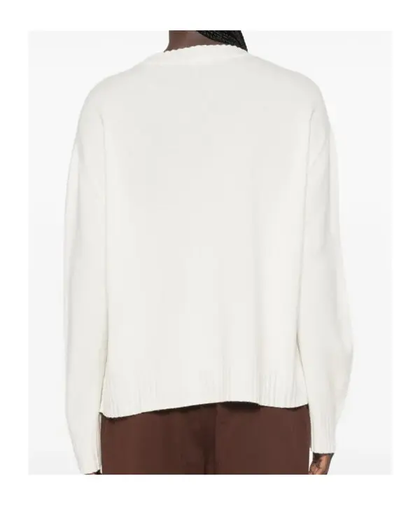 Fabiana Filippi Ribbed-trim Crew-neck Sweater - White