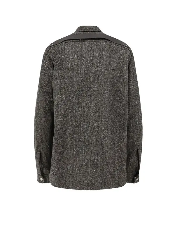 Rick Owens Collared Long-sleeved Casual Jacket