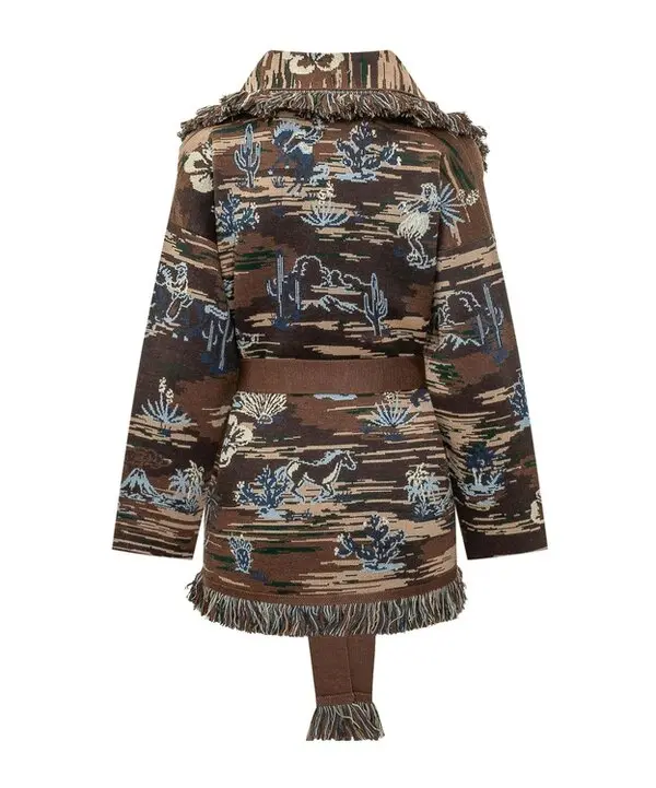 Alanui Tex-hawaii Belted Fringe Cardigan