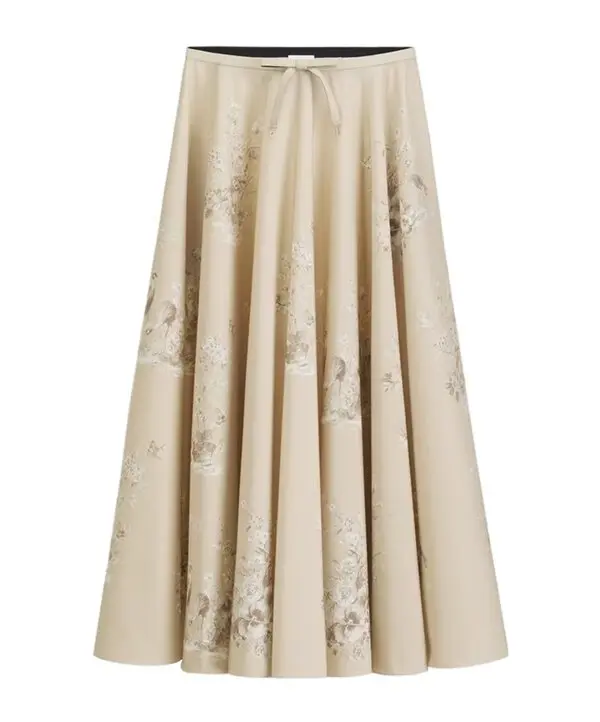 Dior Dioriviera Mid-length Flared Skirt - Beige