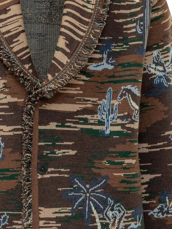 Alanui Tex-hawaii Jacquard Cardigan