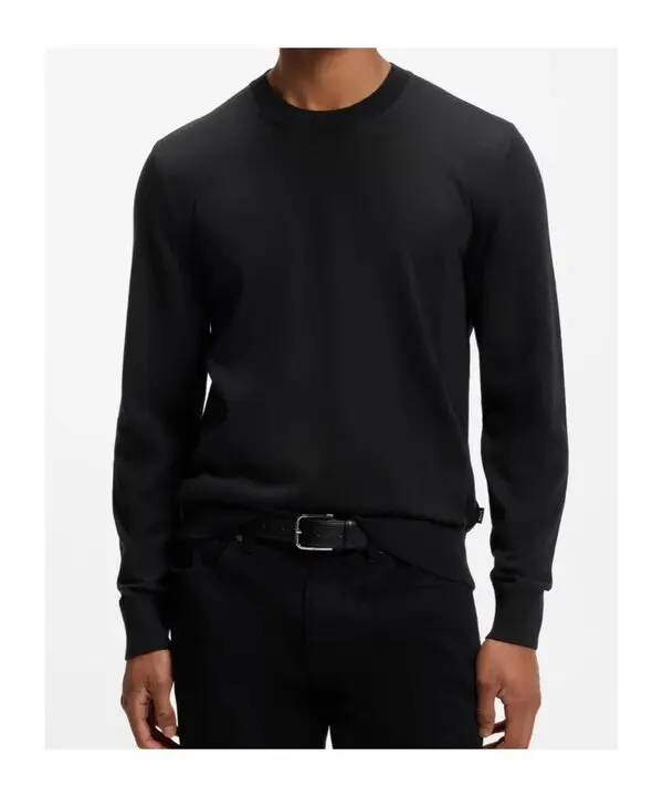 Hugo Boss Merino-wool Sweater In A Regular Fit