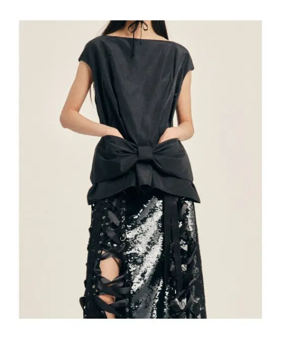 Simone Rocha Bow-detail Peplum Top